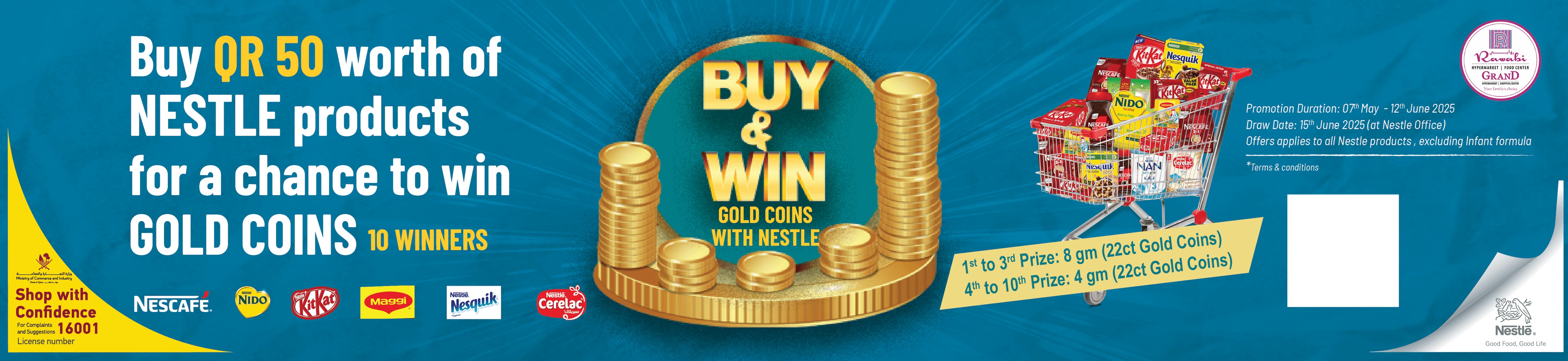 Nestle Rawabi Buy and Win Gold Campaign - Qatar- Confirmation | Nestle ...