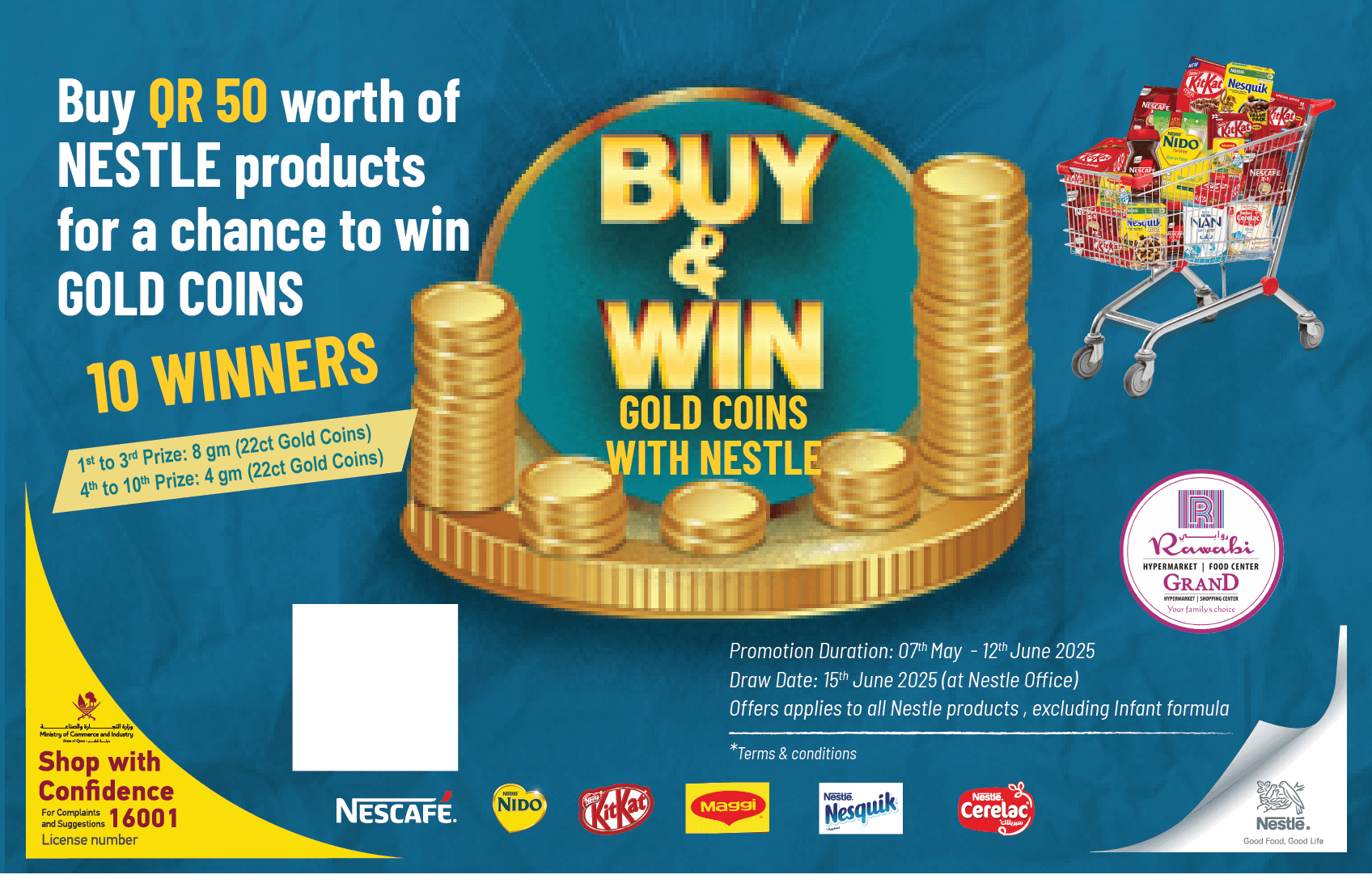 Nestle Rawabi Buy and Win Gold Campaign - Qatar | Nestle Family