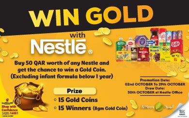 Nestle Buy and Win Gold Qatar - October 2025 | Nestle Family